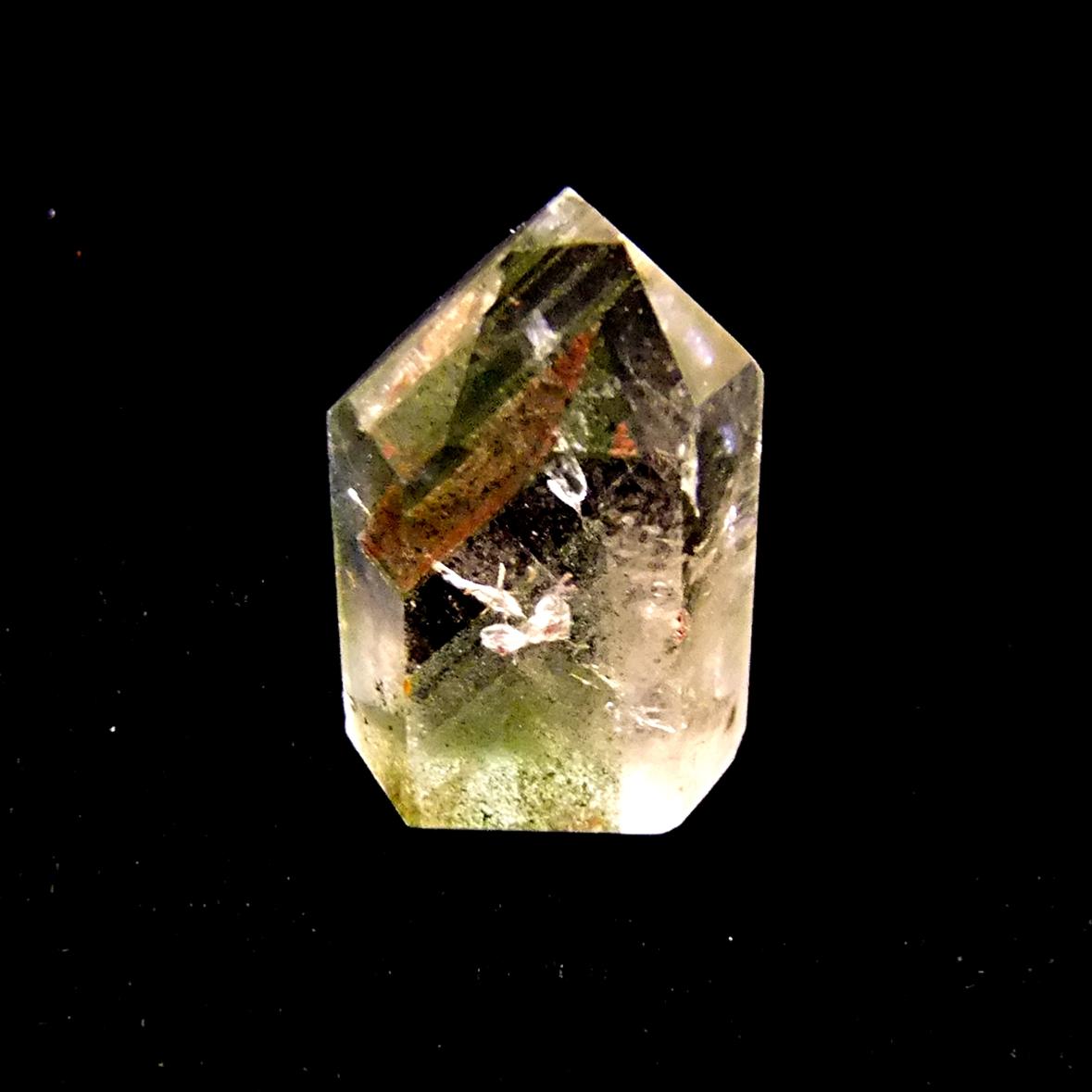 CHLORITE PHANTOM QUARTZ POLISHED POINT. SP11161POL