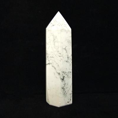 White Howlite Fully Polished Point/ Tower Specimen. SP15645POL