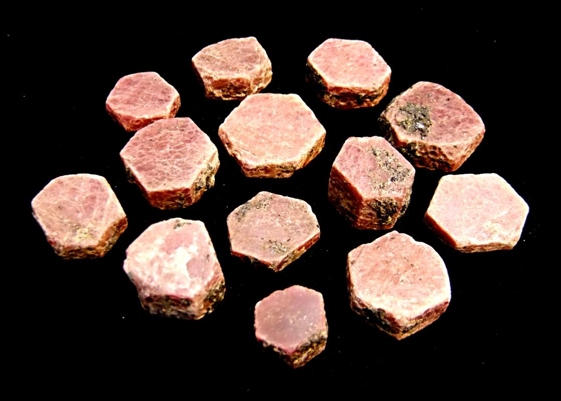 HEXAGONAL RUBY CRYSTAL SPECIMENS. SPR10832