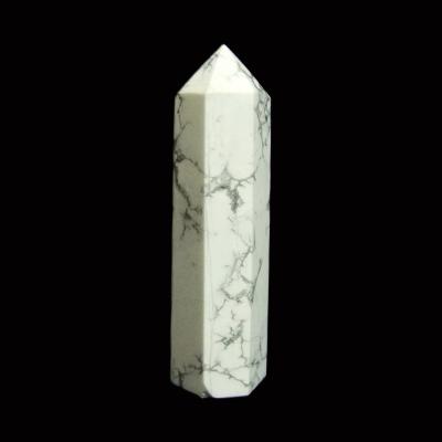 White Howlite Fully Polished Point/ Tower Specimen. SP16045POL
