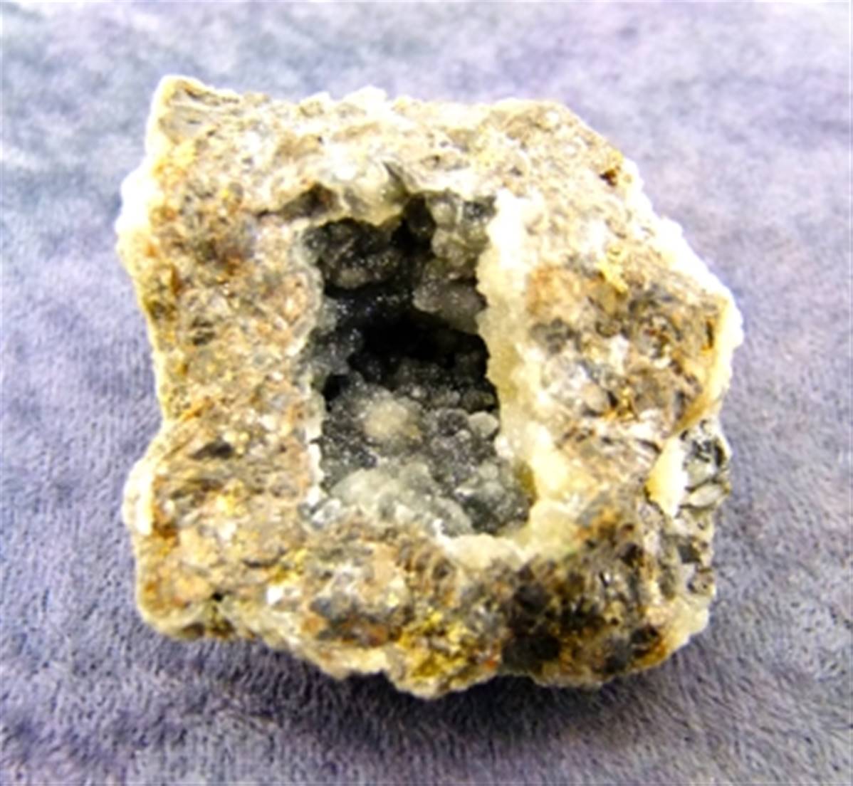 SPHALERITE WITH PYRITE & QUARTZ GEODE SPECIMEN. SP8918