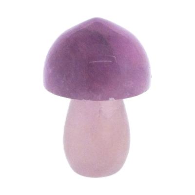 Carving Of A Mushroom In Purple Banded Fluorite. SP16998POL