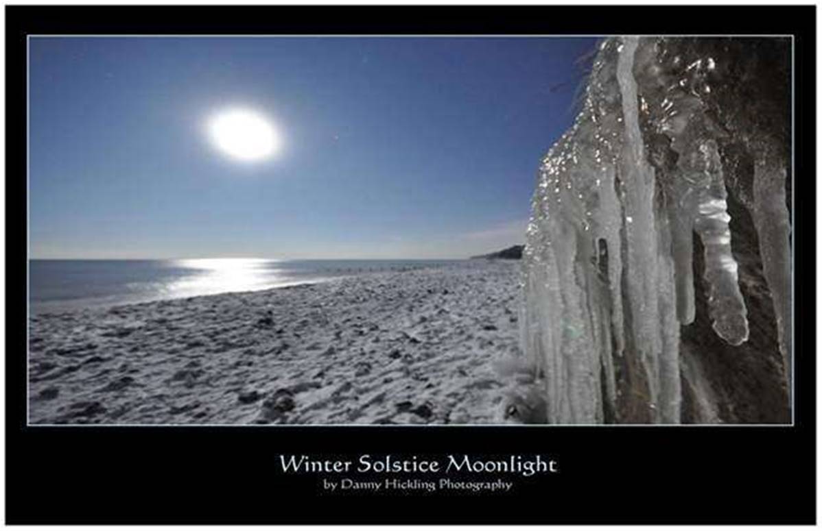 'Winter Solstice Moon' by Danny Hickling super sized A5 Art Print
