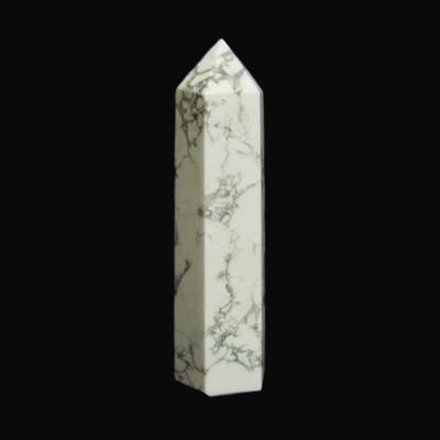 White Howlite Fully Polished Point/ Tower Specimen. SP16045POL