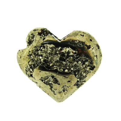 Iron Pyrite (Fools Gold) Polished Geode Heart. SP16076POL